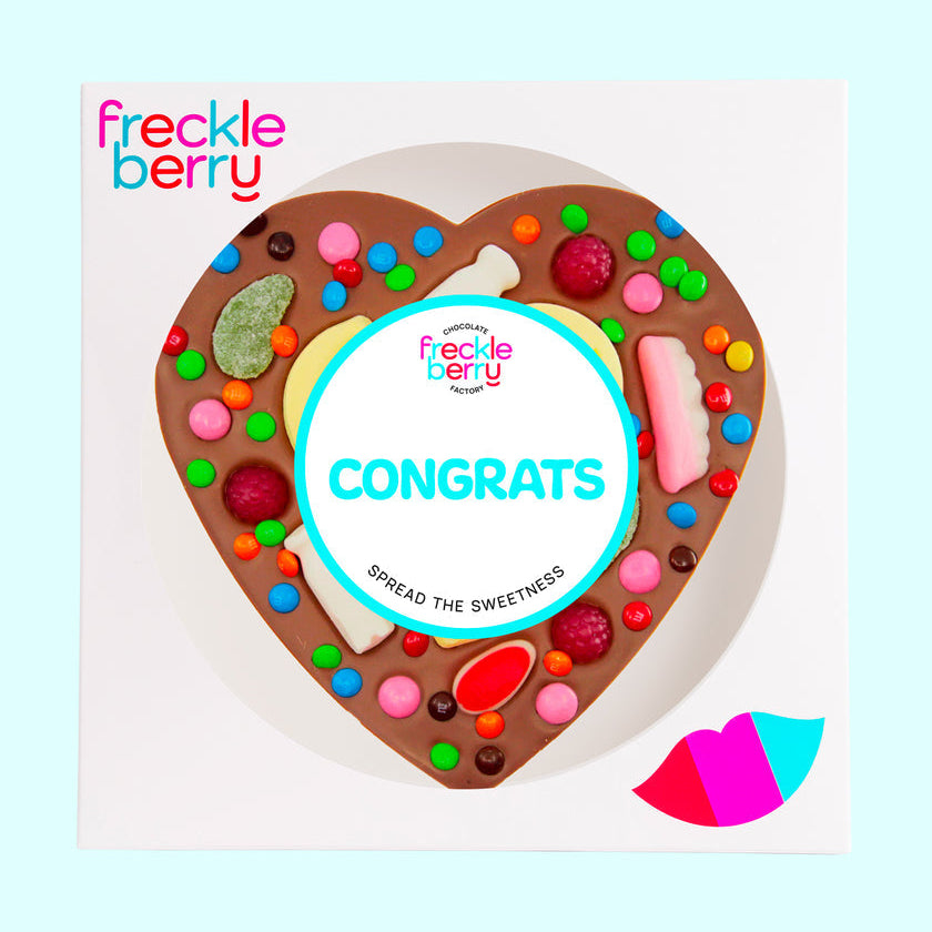 Giant Milk Chocolate Pizza Heart - Congratulations | Freckleberry – The ...